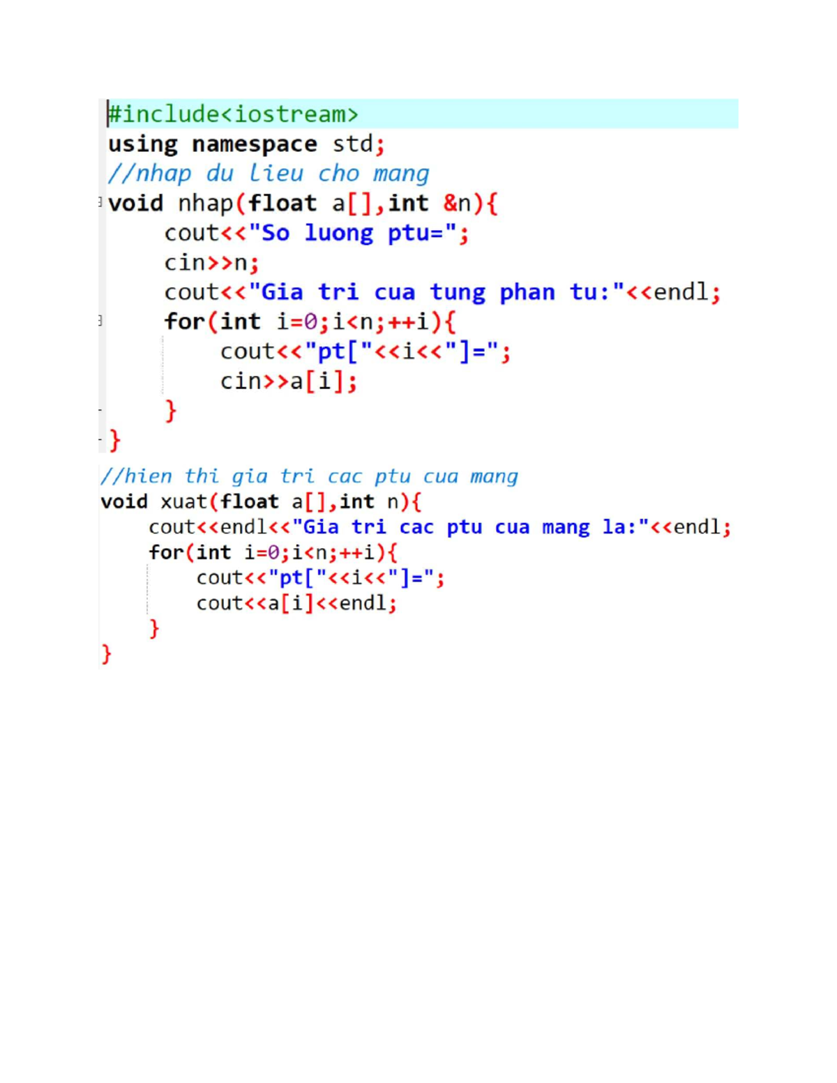 C++ Programming: One-Dimensional Array Functions and Operations - Studocu