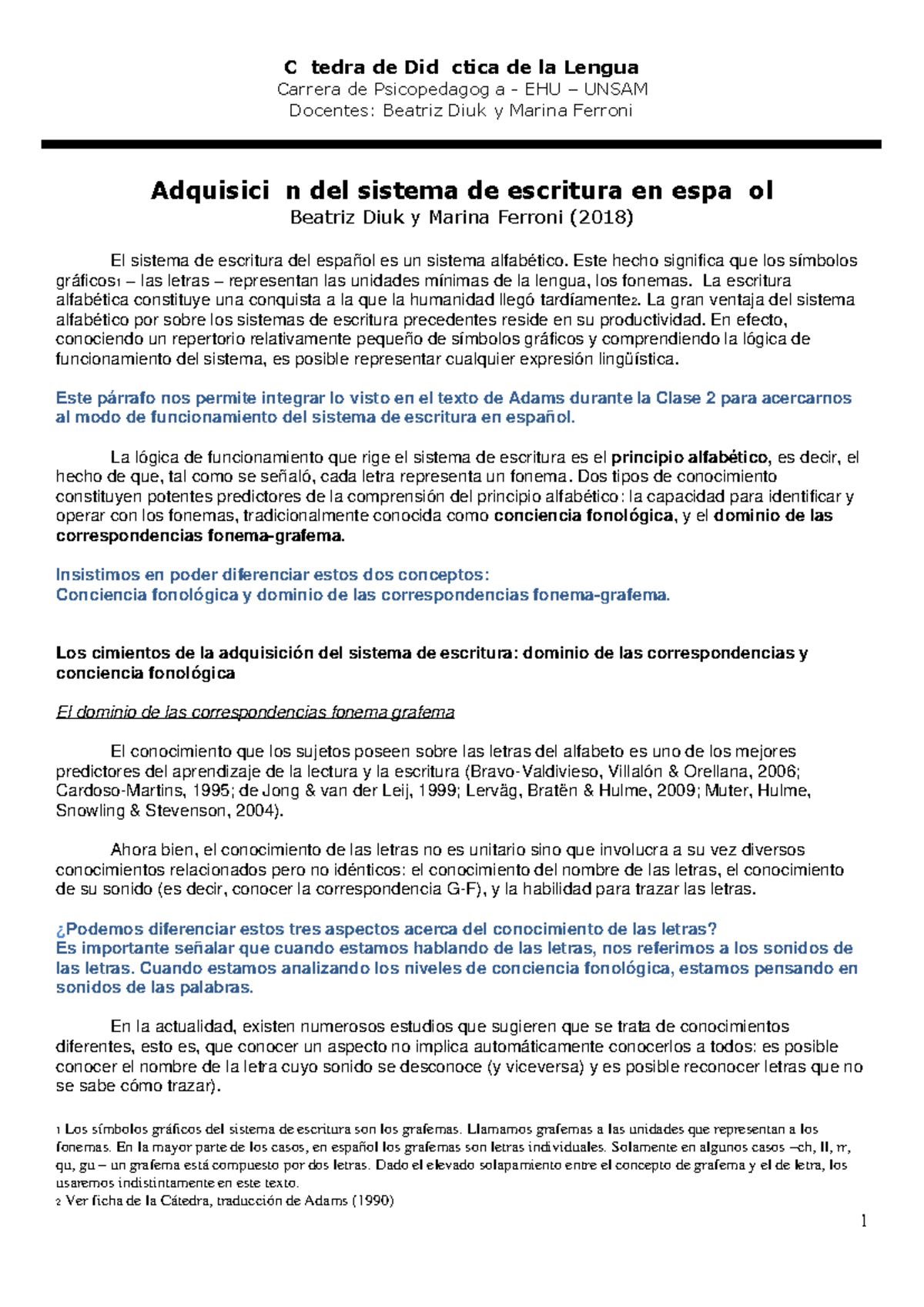 Adquisición del Sistema de Escritura en Español - Diuk y Ferroni (EHU ...