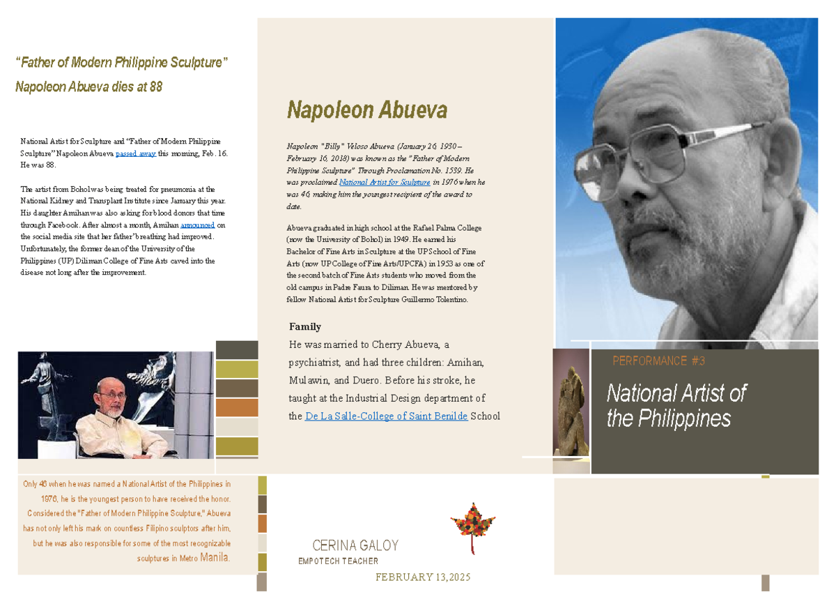 Empotech - Assignment - Napoleon Abueva National Artist of the ...