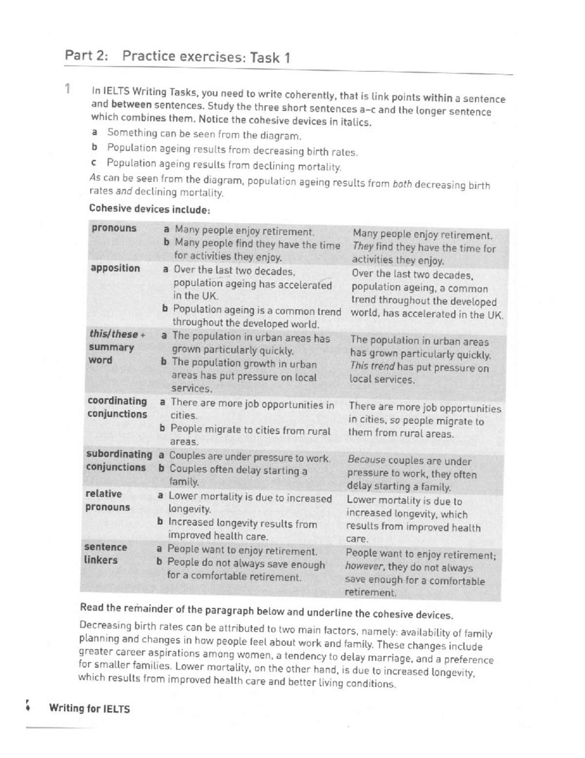 IELTS Writing Task 1: Cohesion in Ageing Population Essays - Studocu