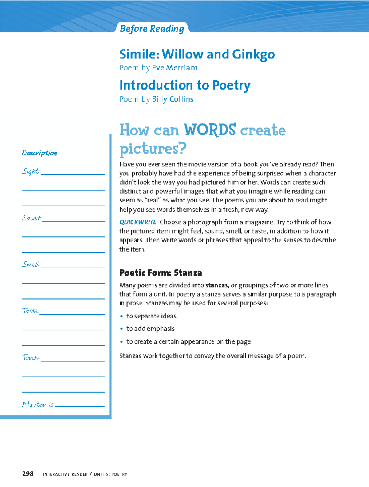 U5 Poetry Analysis: Exploring Imagery in "Willow and Ginkgo" - Studocu