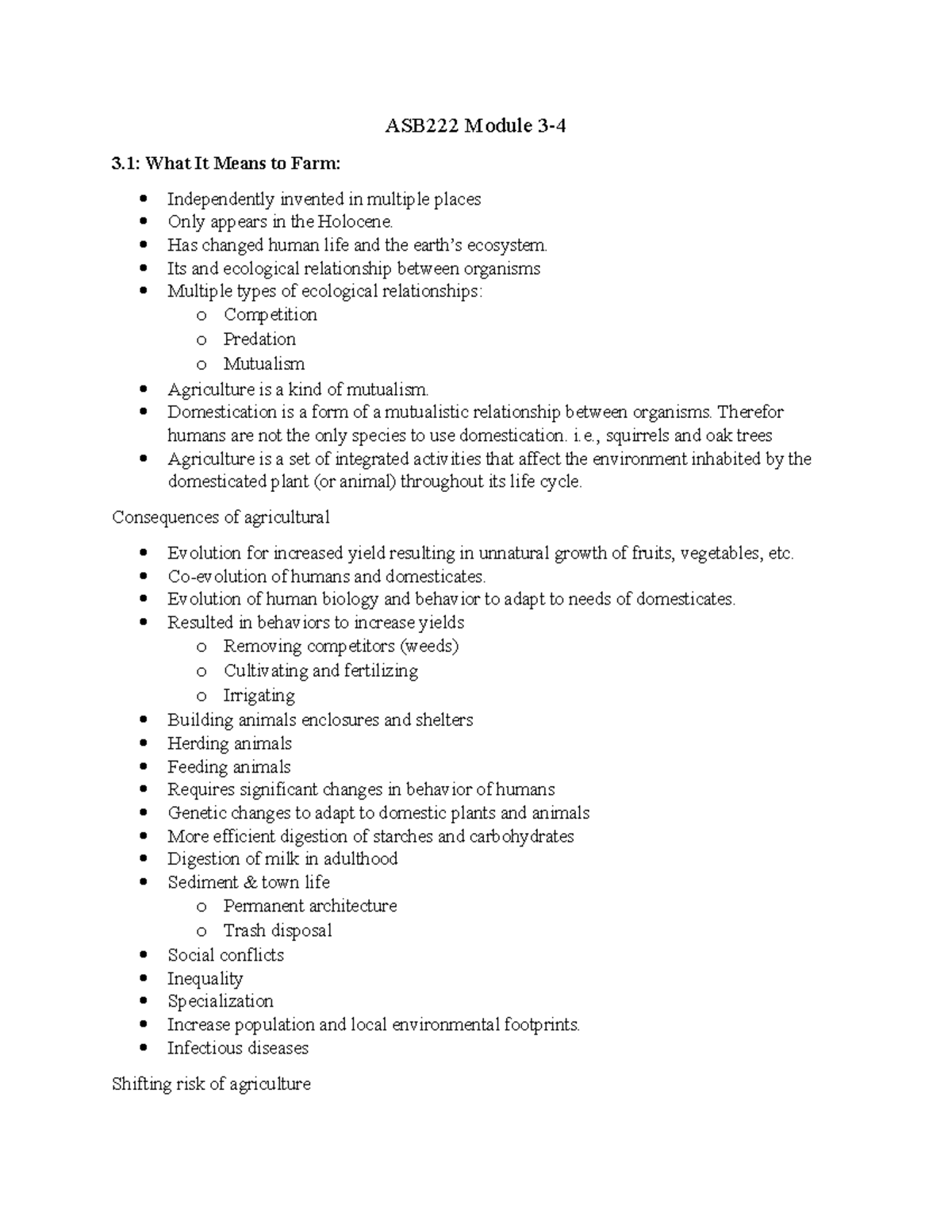 ASB222 Module 3-4 - ASB222 Module 3- 3: What It Means to Farm ...