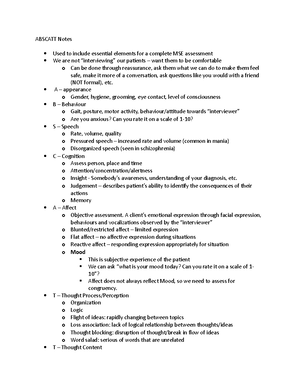 The Mental Status Examination example - The Mental Status Examination ...