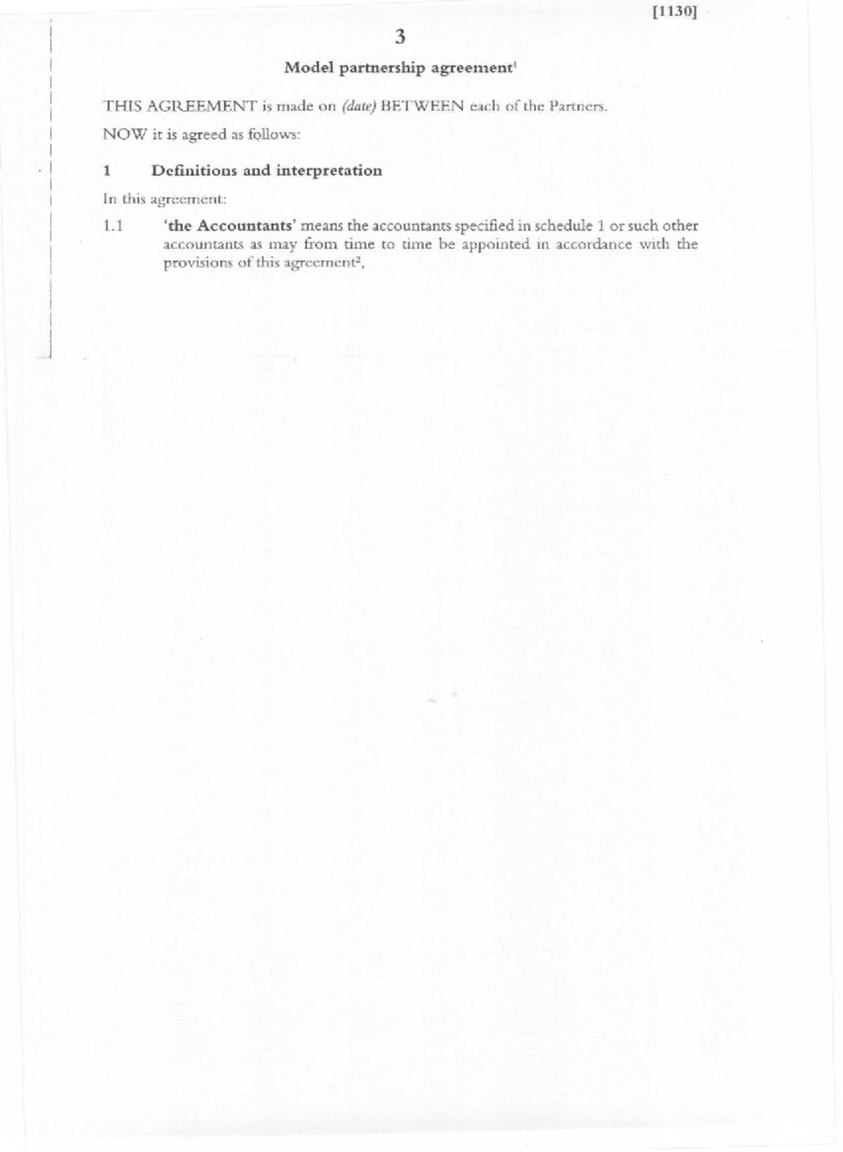 LAW604 Model Partnership Agreement Draft - Studocu