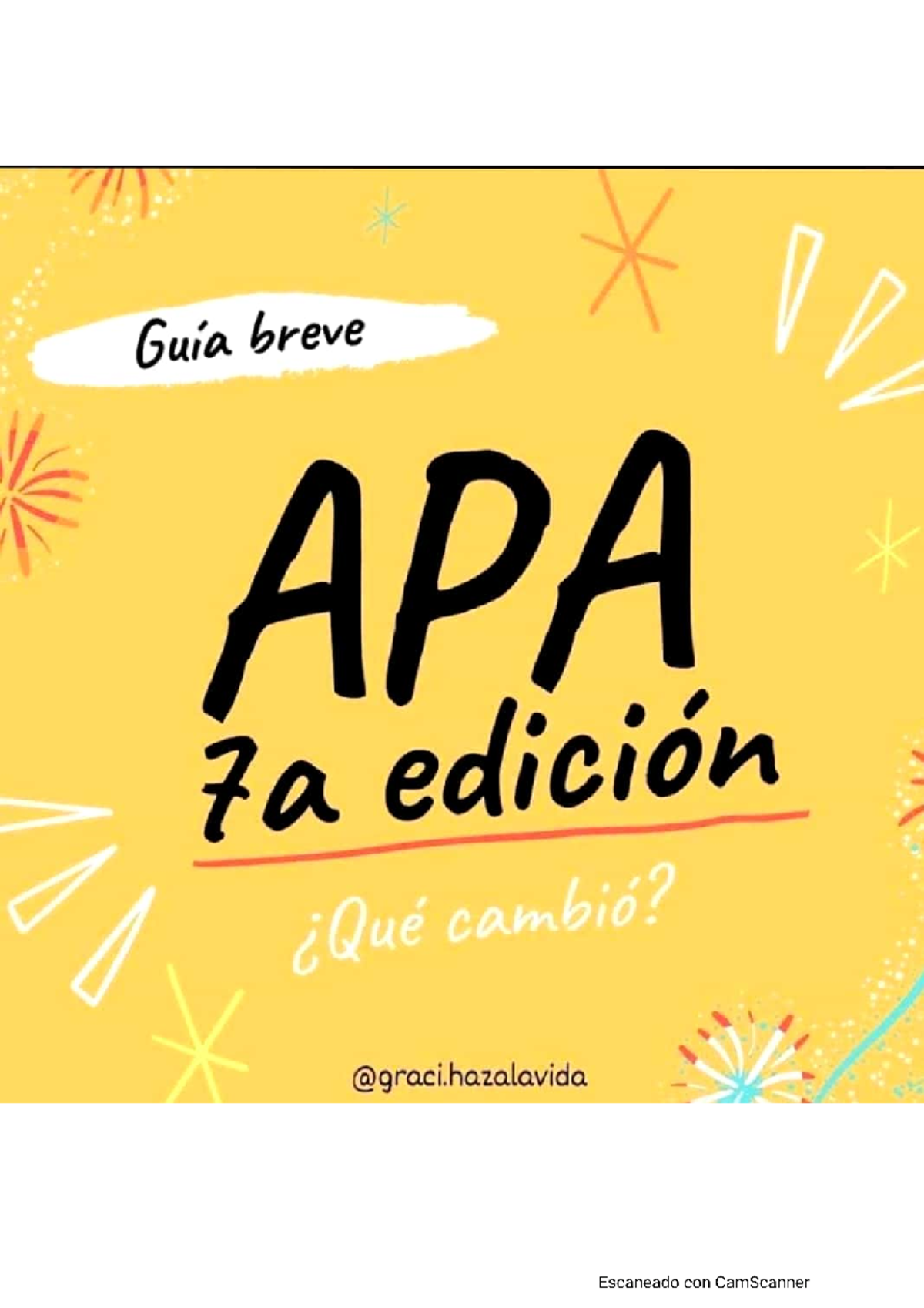 Guía Breve APA 7: Resumen de Normas y Estilo - Studocu