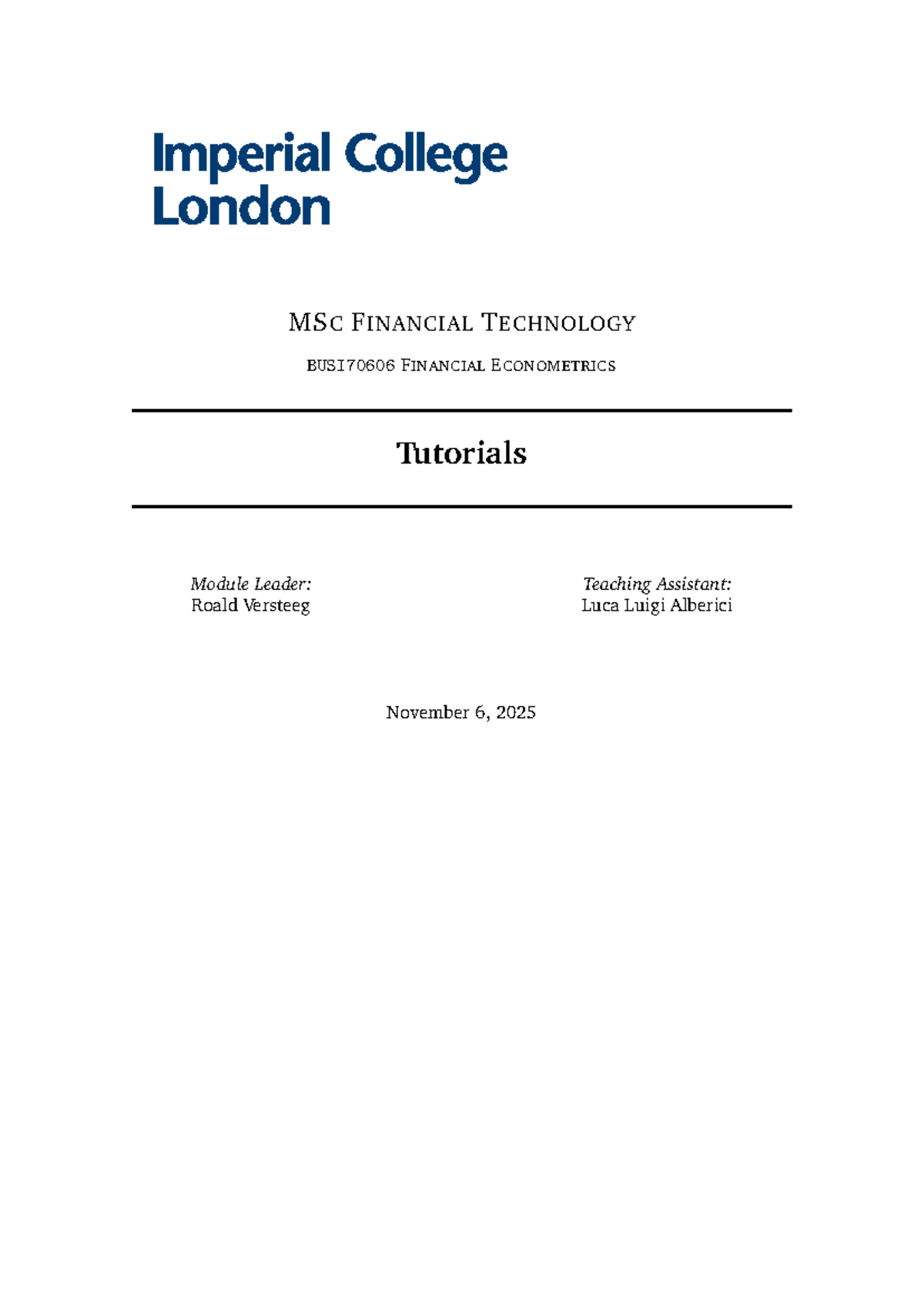 MS C F Financial Technology: PB6 Questions for BUSI70606 - Studocu