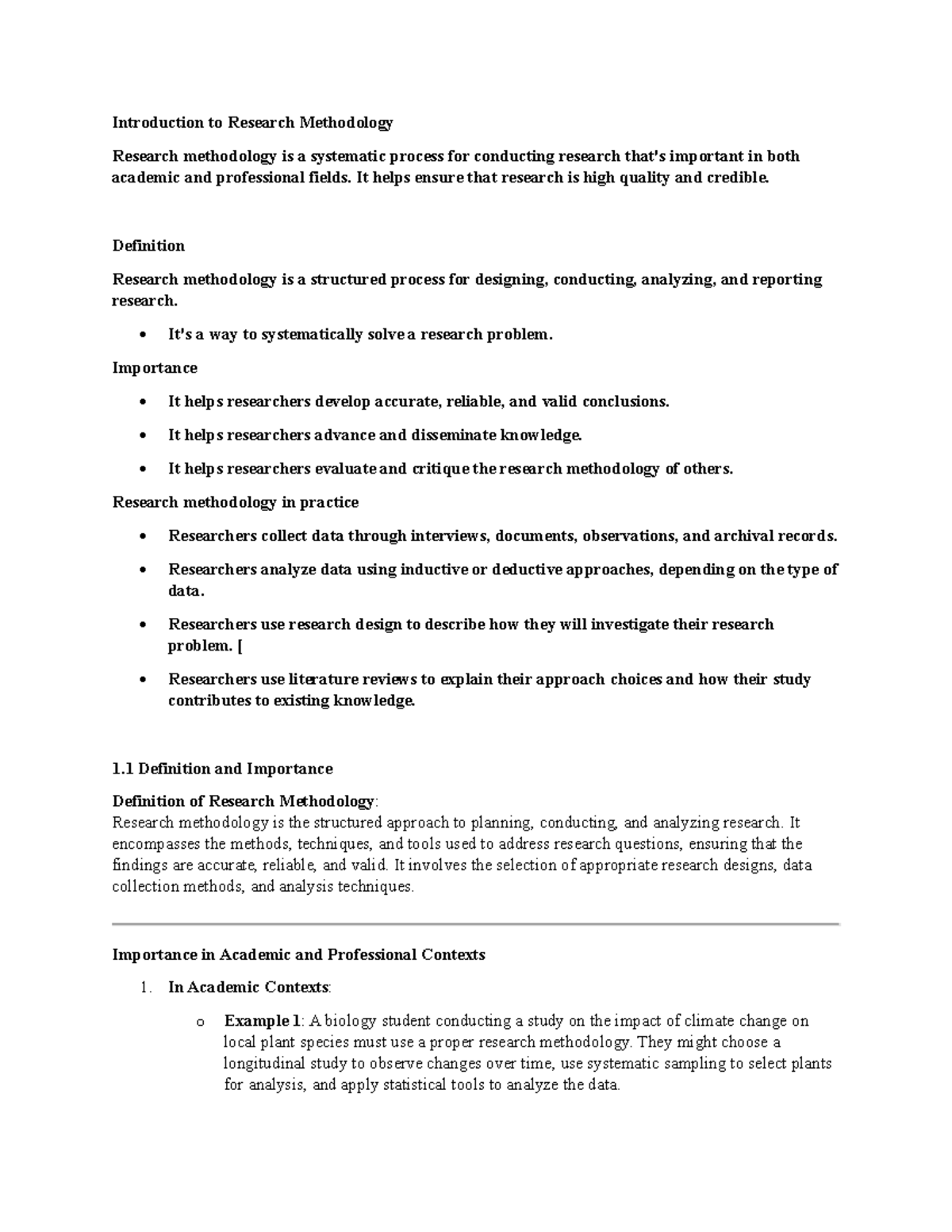 1. Introduction to Research Methodology - Introduction to Research ...