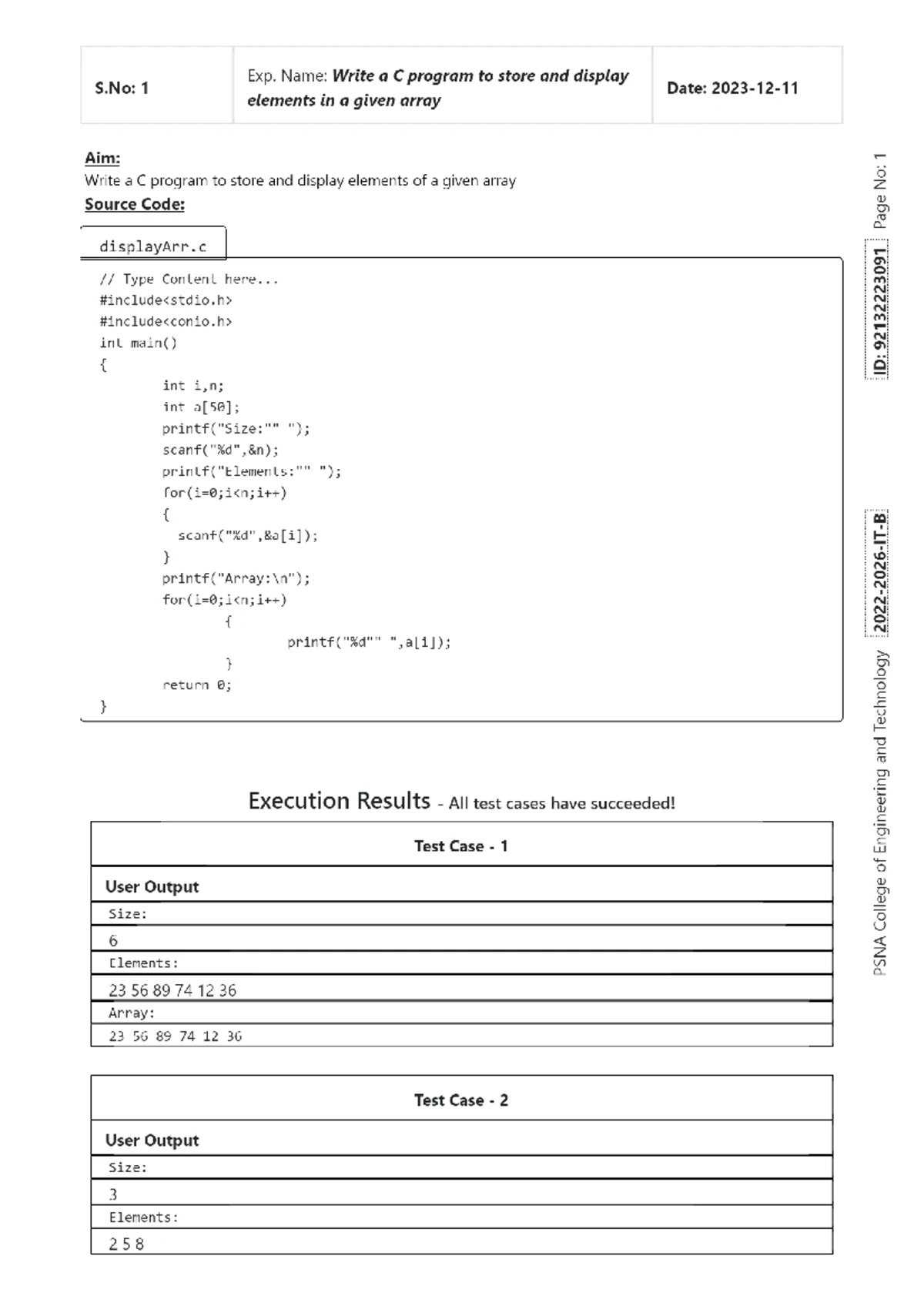 Doc3 - Ghjgg - 04.06 Register Number (FN) PSNA College of Engineering ...