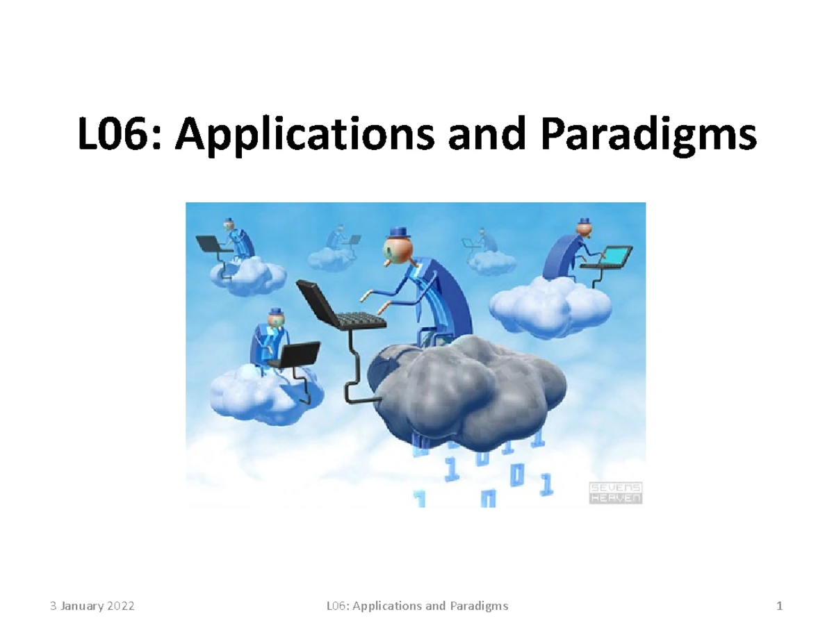 L08: Cloud Software Development - Applications and Paradigms Overview ...