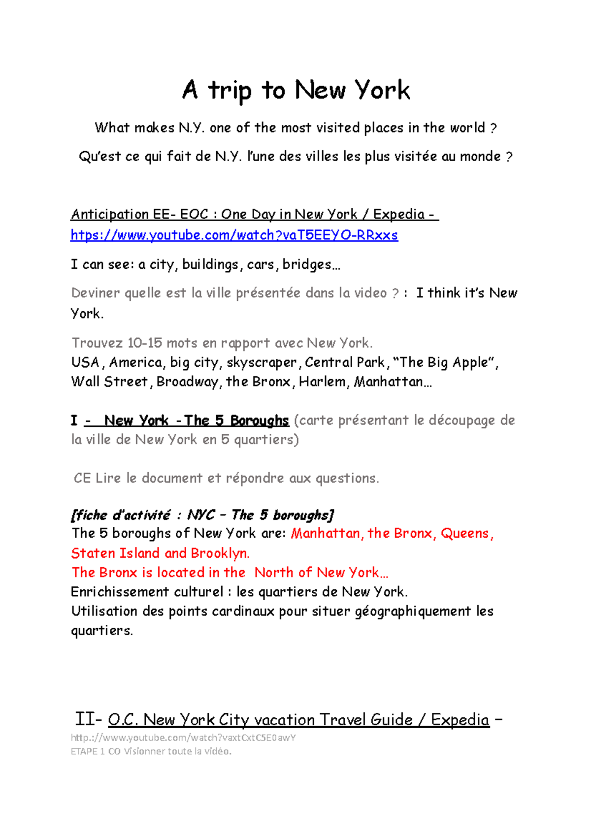 A Trip to New York: Exploring the Big Apple - Course Notes - Studocu