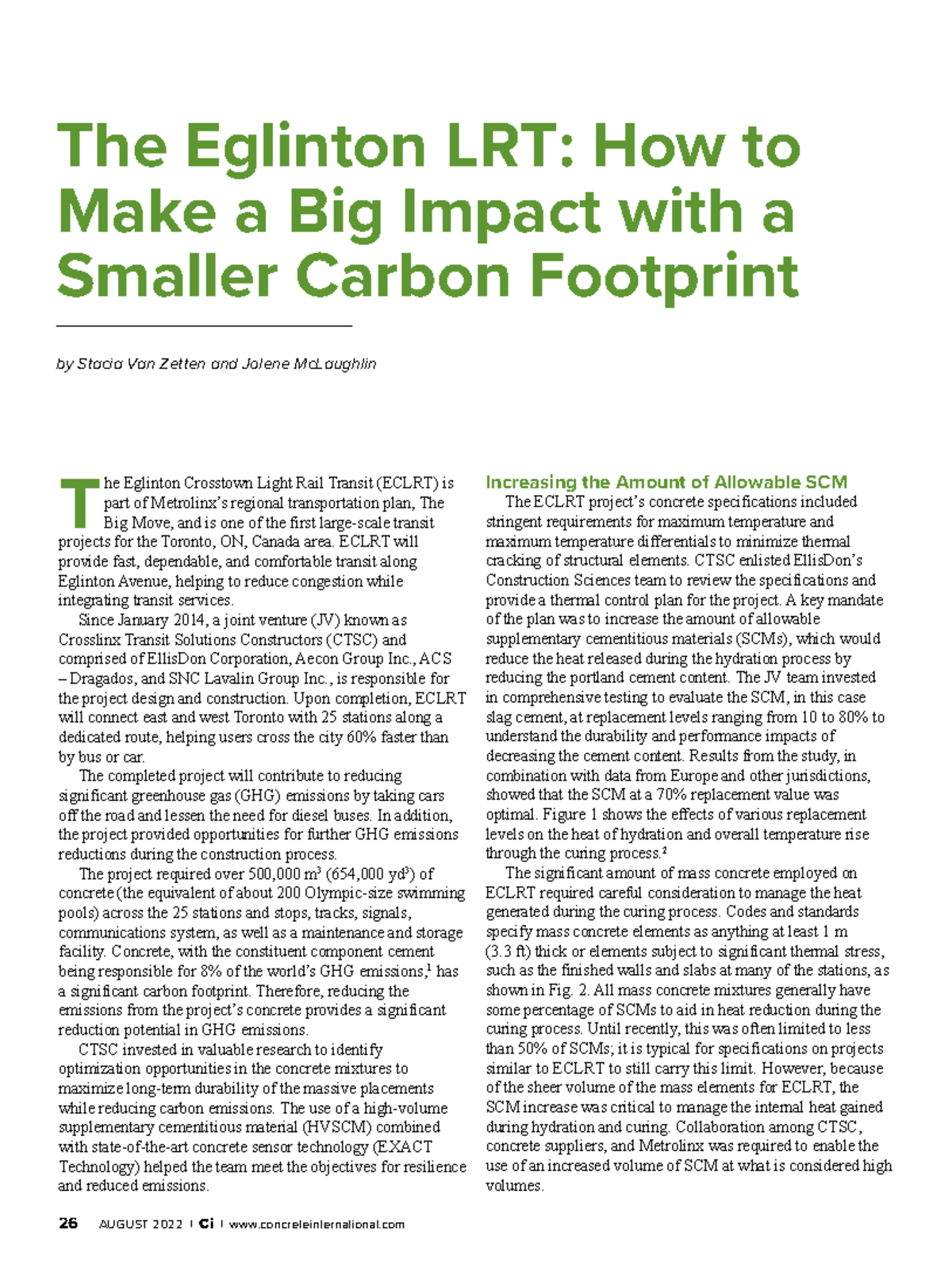 ECLRT Project: Reducing Carbon Footprint Through Innovative Concrete ...