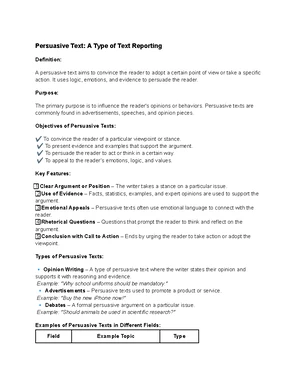 Procedural Text Overview: Key Features & Types Explained - Studocu