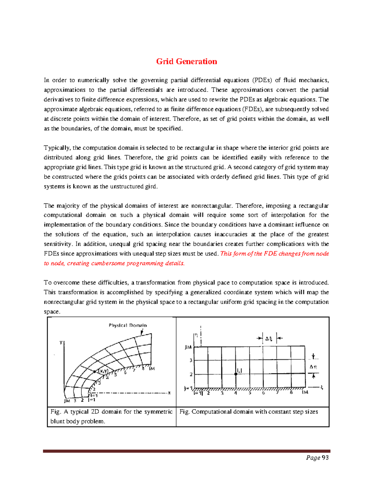Algebraic Grid Generation Techniques for PDE in Fluid Mechanics (ENG ...