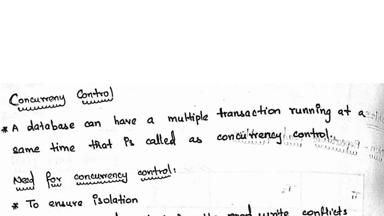 Concurrency Control in Databases: Types and Issues - Studocu