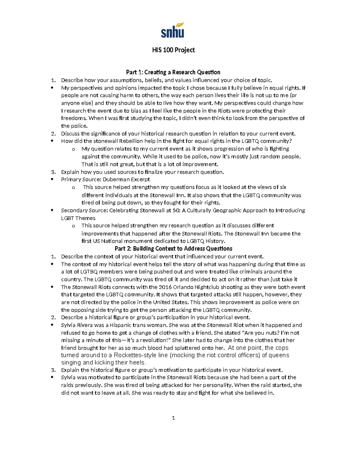 HIS 100 Project: Exploring the Impact of the Stonewall Riots on LGBTQ ...