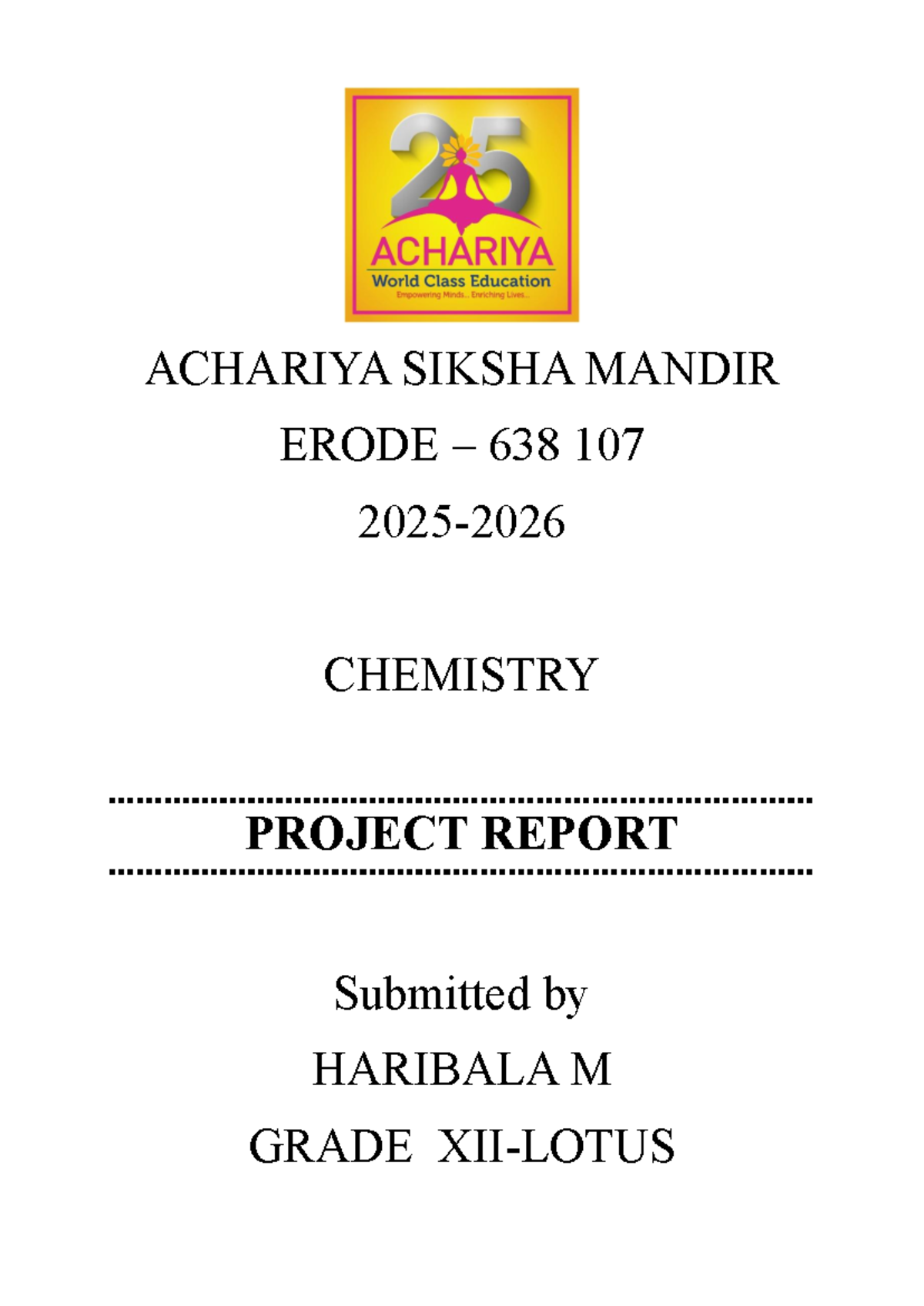 HB XII Chemistry Project Report on Vitamins - Studocu