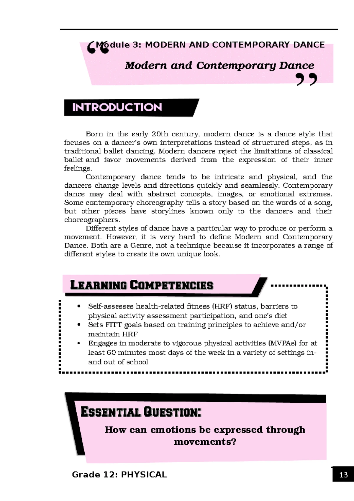 SWAY Dance PE-3: Exploring Origins, Music, and Benefits - Studocu