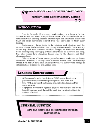 [Solved] Lecture traditional folk and ethnic dance modern and ...