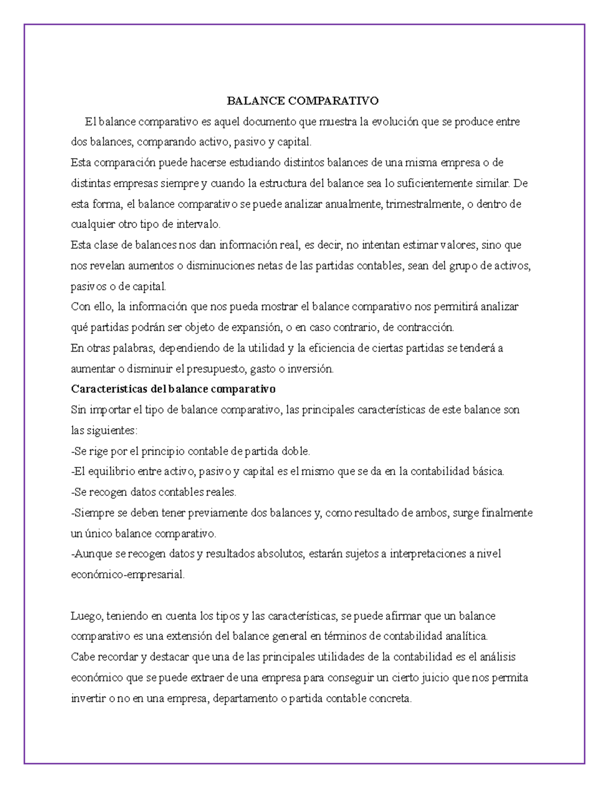 Análisis del Balance Comparativo en Contabilidad: Claves y ...