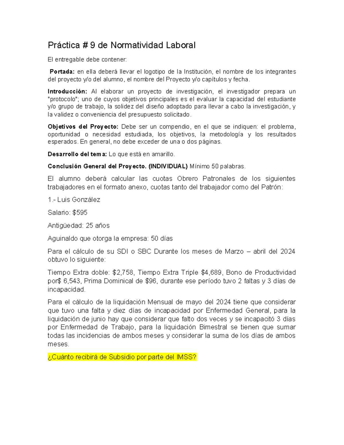 Práctica #9: Cálculo de Cuotas Obrero-Patronales en Normatividad ...