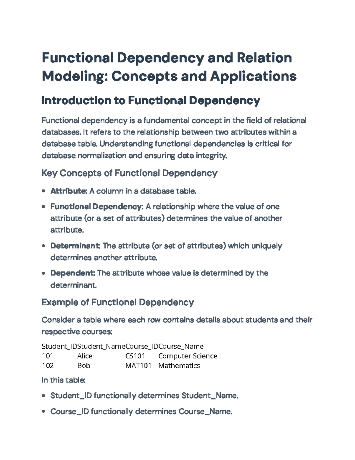 Functional Dependency & Normalization in Relational DBs: Key Concepts ...
