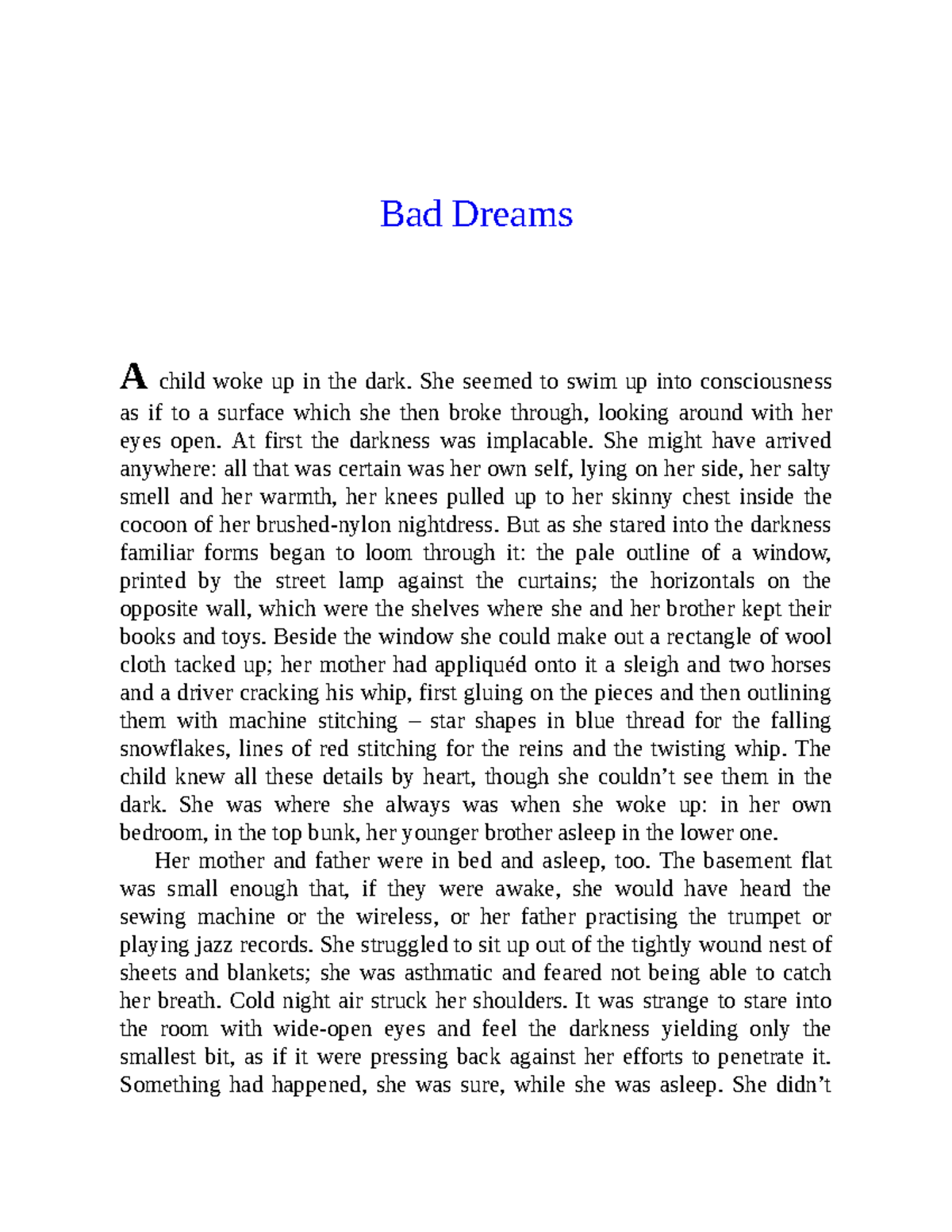 Exploring the Depths of Fear: Bad Dreams in Childhood (6) - Studocu