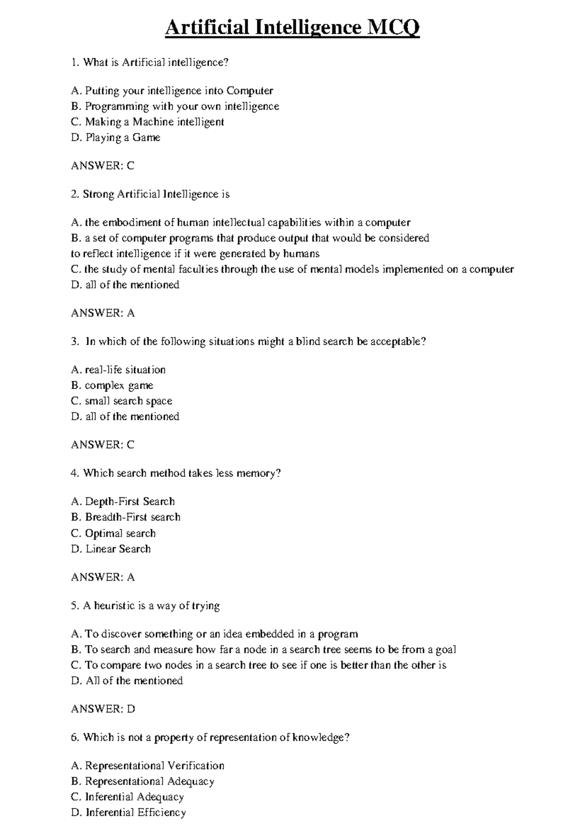 50 MCQs on Generative AI - Study Notes for Exam Preparation - Studocu