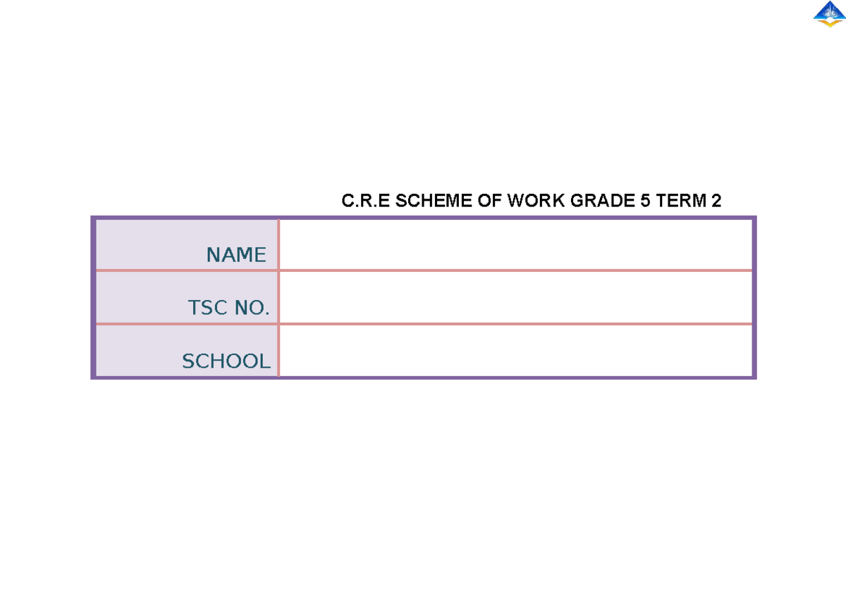 CRE GD 5 TERM 2: The Life of Jesus - Lesson Plans and Activities - Studocu