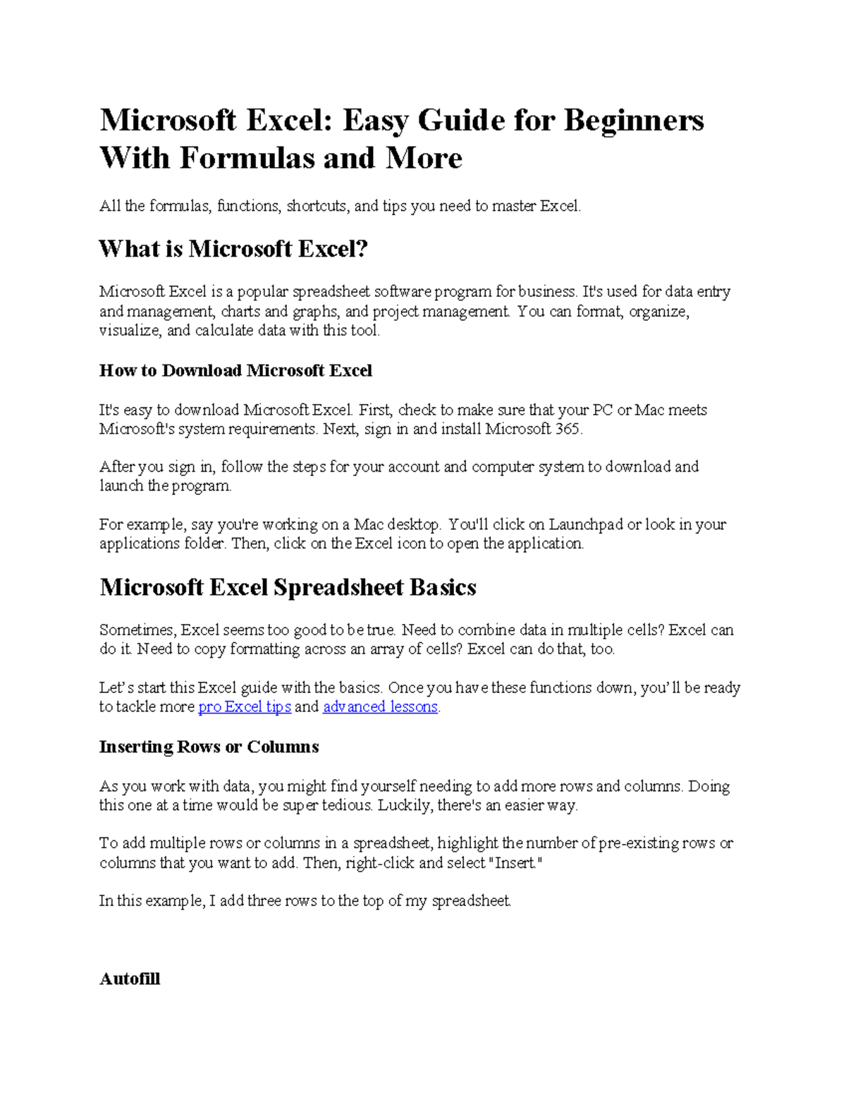 Excel Functions & Formulas Guide for Beginners: A Step-by-Step Approach ...