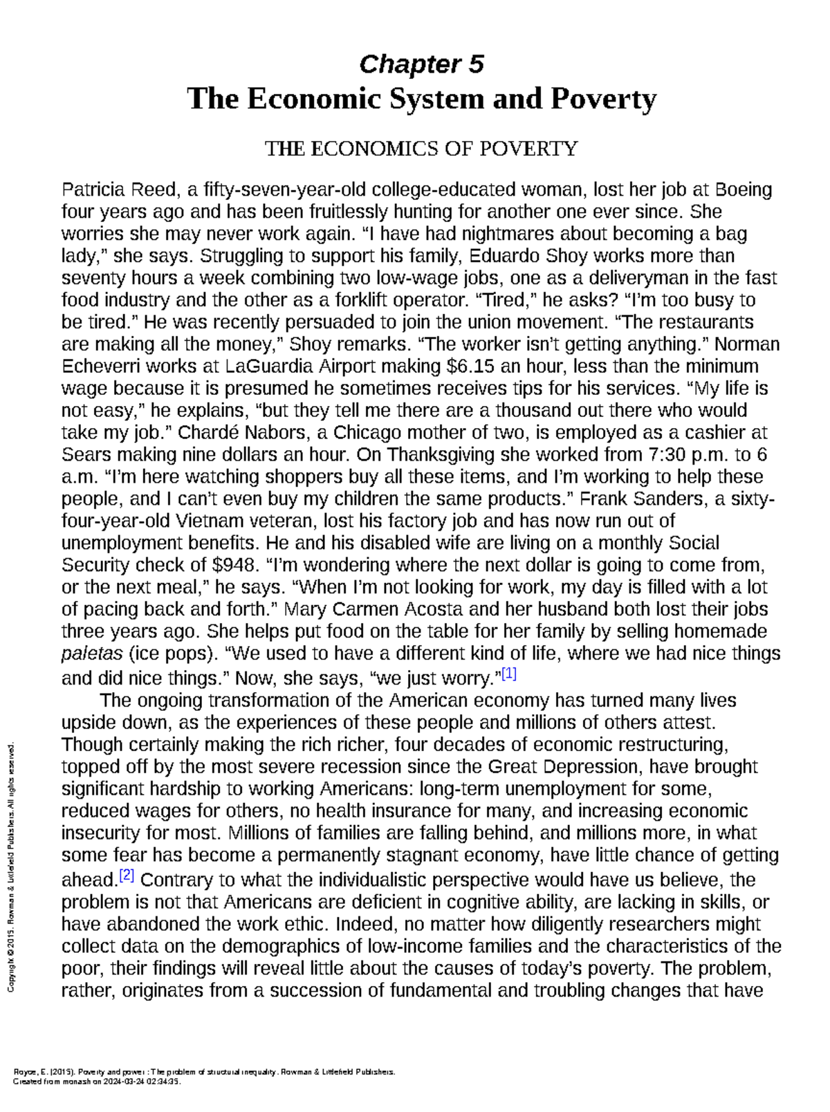 Chapter 5: The Economic System and Poverty - A Structural Perspective ...