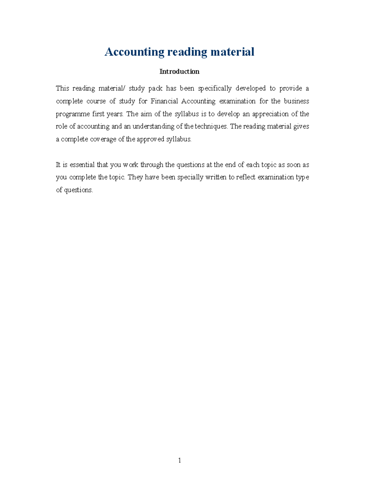 Accouting notes - Accounting Principles - Accounting reading material ...