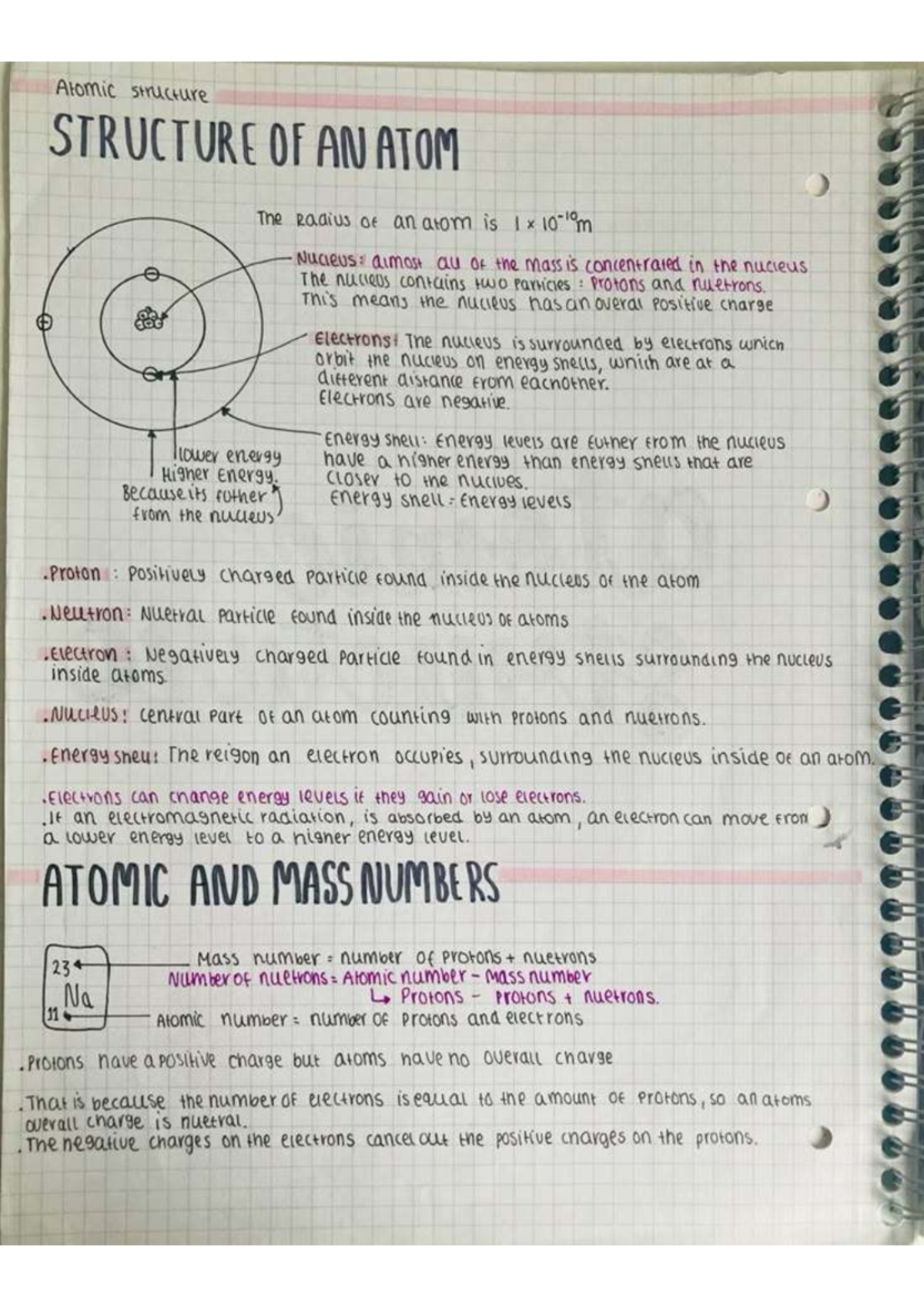 GCSE Chemistry Notes: Structure of an Atom Explained - Studocu