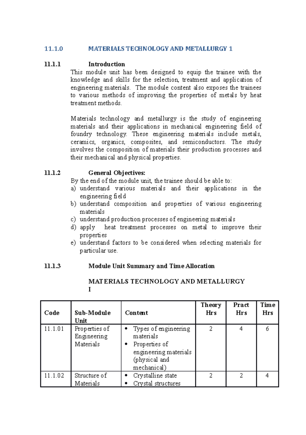 Material Technology and Metallurgy 1 Study Guide and Overview - Studocu