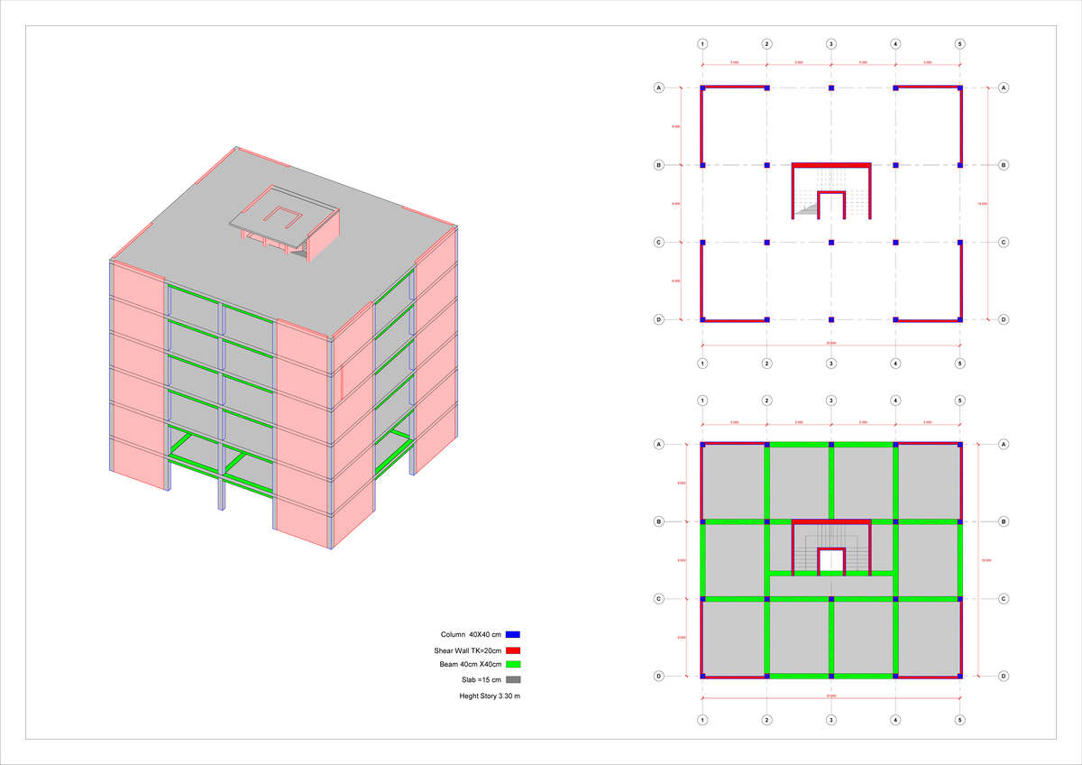 Shear WALL - 222 - moment resisting system - B B 3 3 A A 1 1 2 2 4 4 5 ...