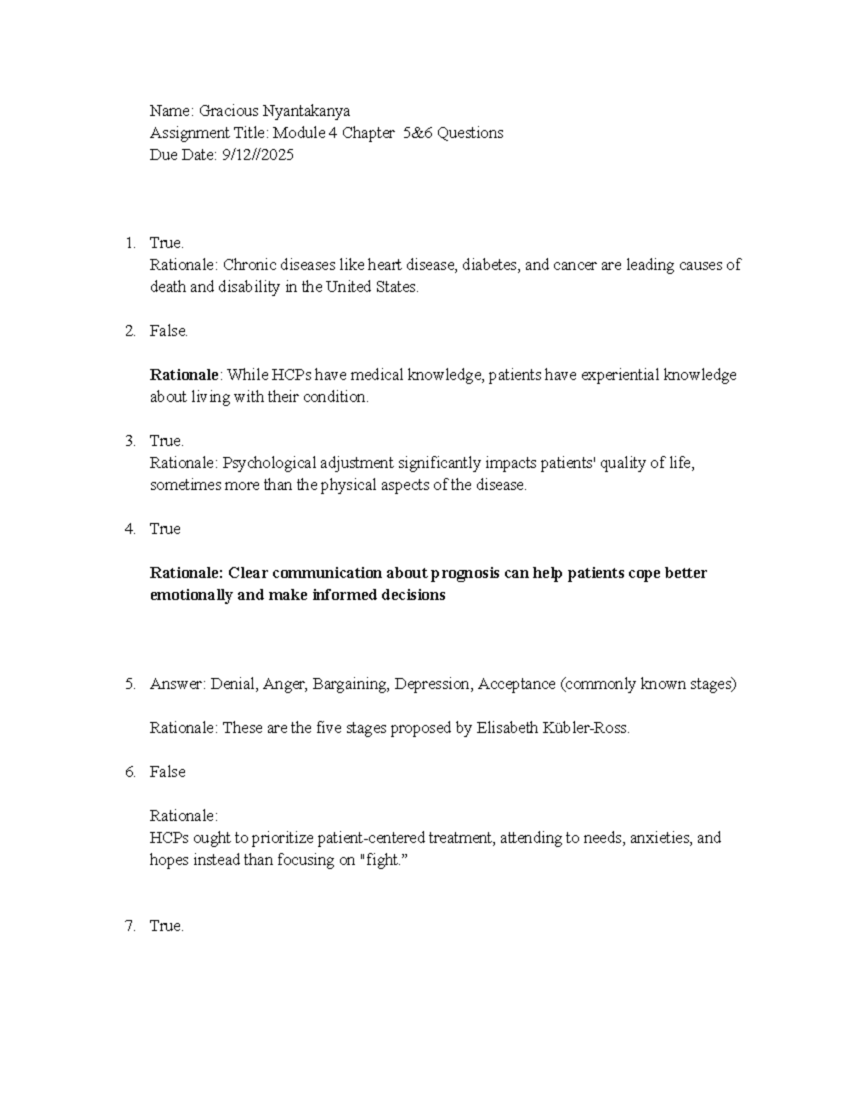Module 4 Chapter 5 & 6 Questions on Chronic Disease Management - Studocu