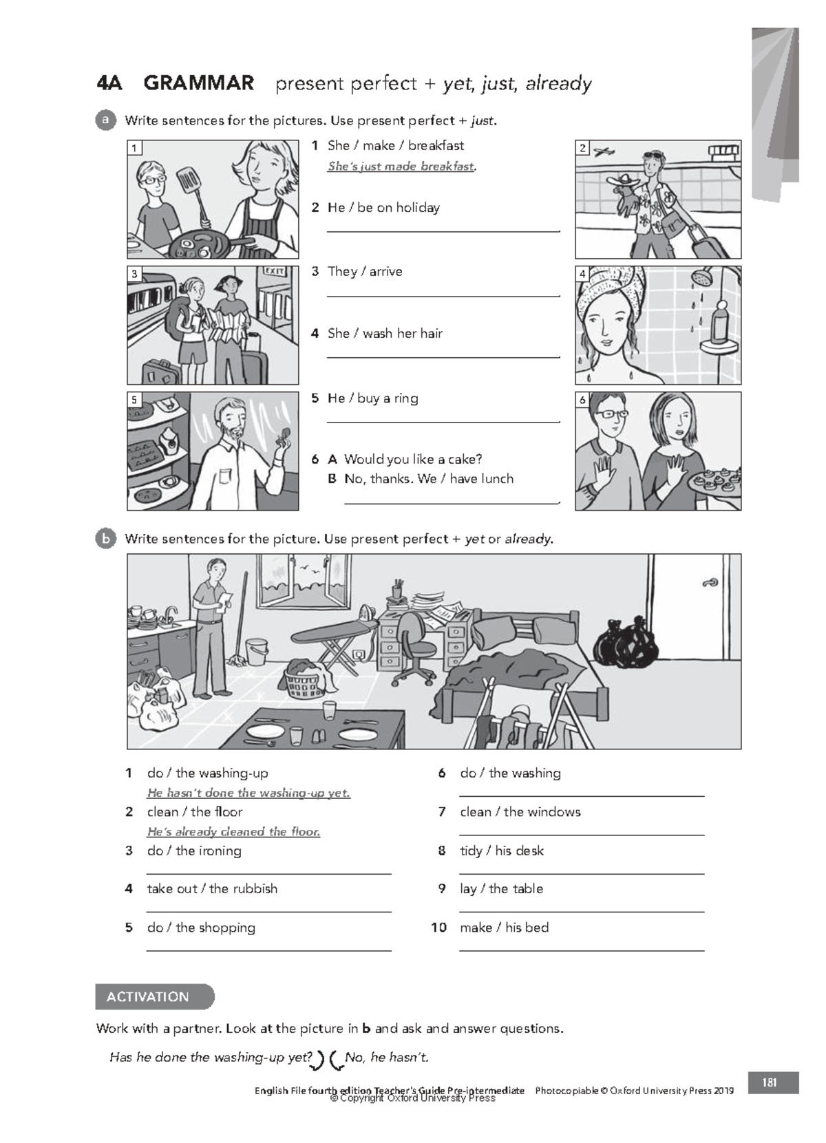 Present perfect adverbs + past simple - English F ile f ourth edition T ...