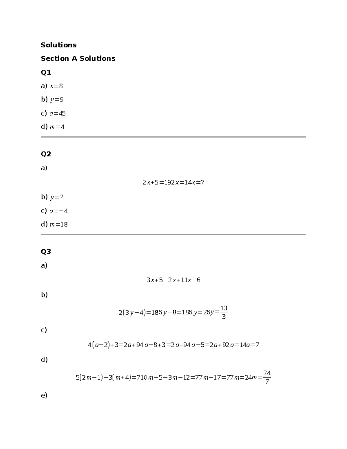 Maths Practice Test Solutions - Course Code: MATH101 - Studocu