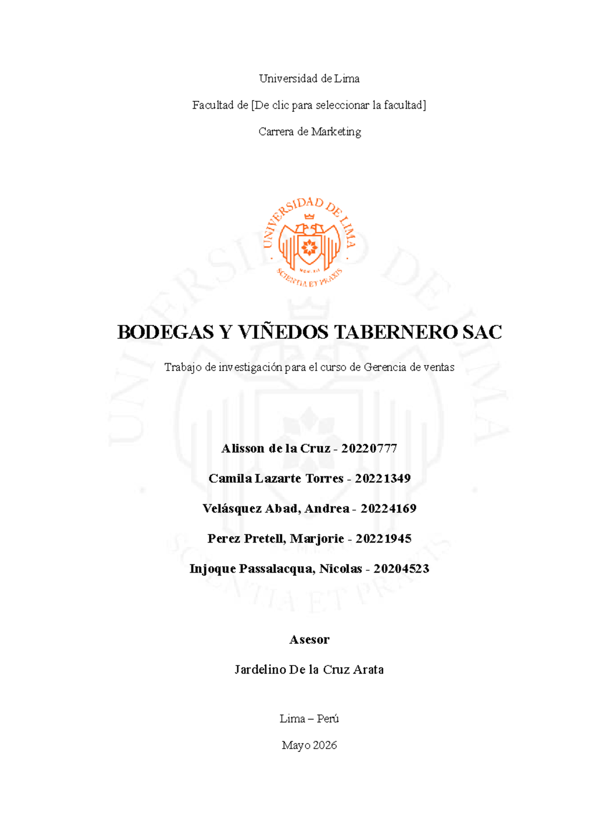 Trabajo de Investigación: Gerencia de Ventas - Bodegas y Viñedos ...