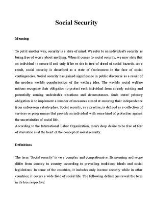 Social Welfare - Lecture notes 3 - SOCIAL WELFARE Meaning and concept ...