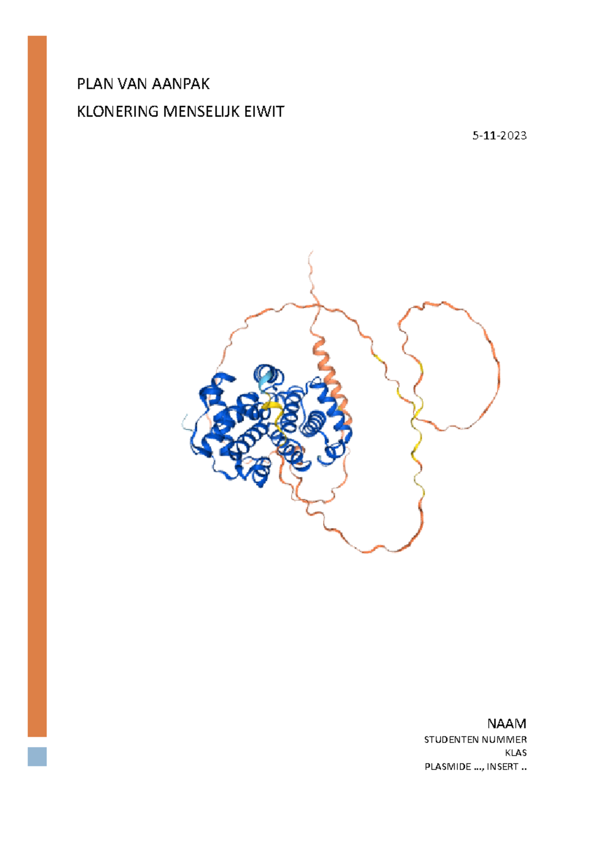 MBO Plan van Aanpak: Klonering Menselijk Eiwit Stappen en Methodes ...