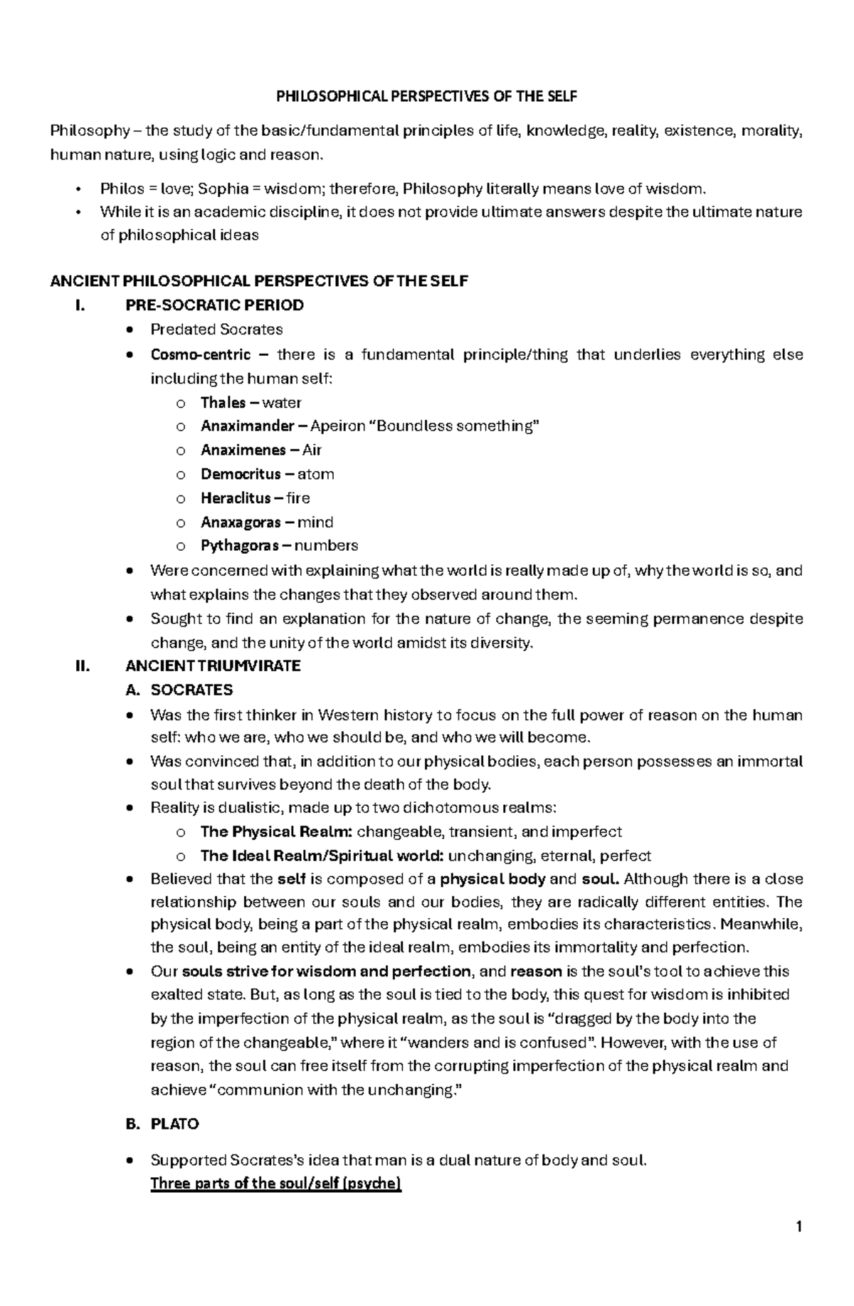 PHIL 101: Philosophical Perspectives on the Self and Identity - Studocu