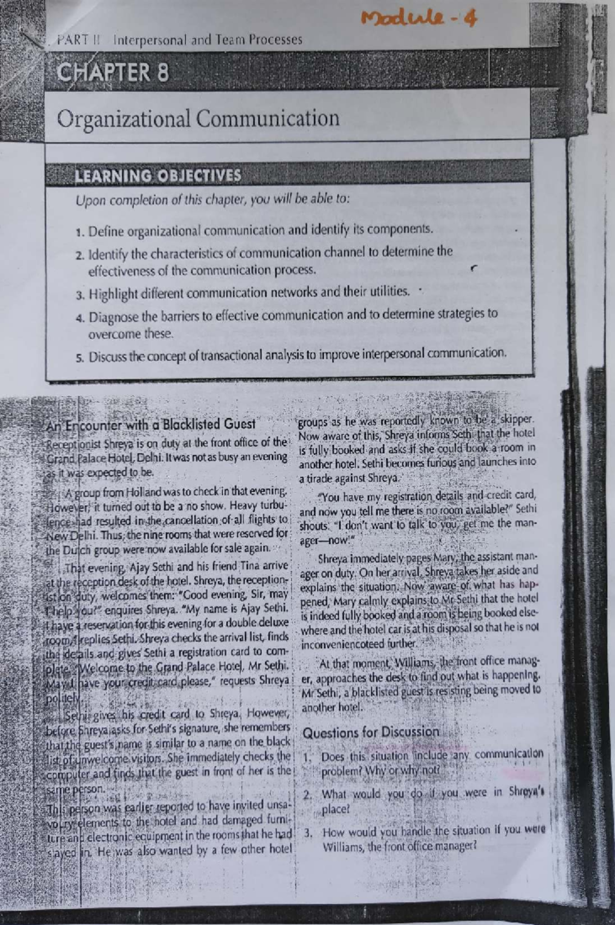 Module 4 - Communication: Chapter 8 - Organizational Communication ...