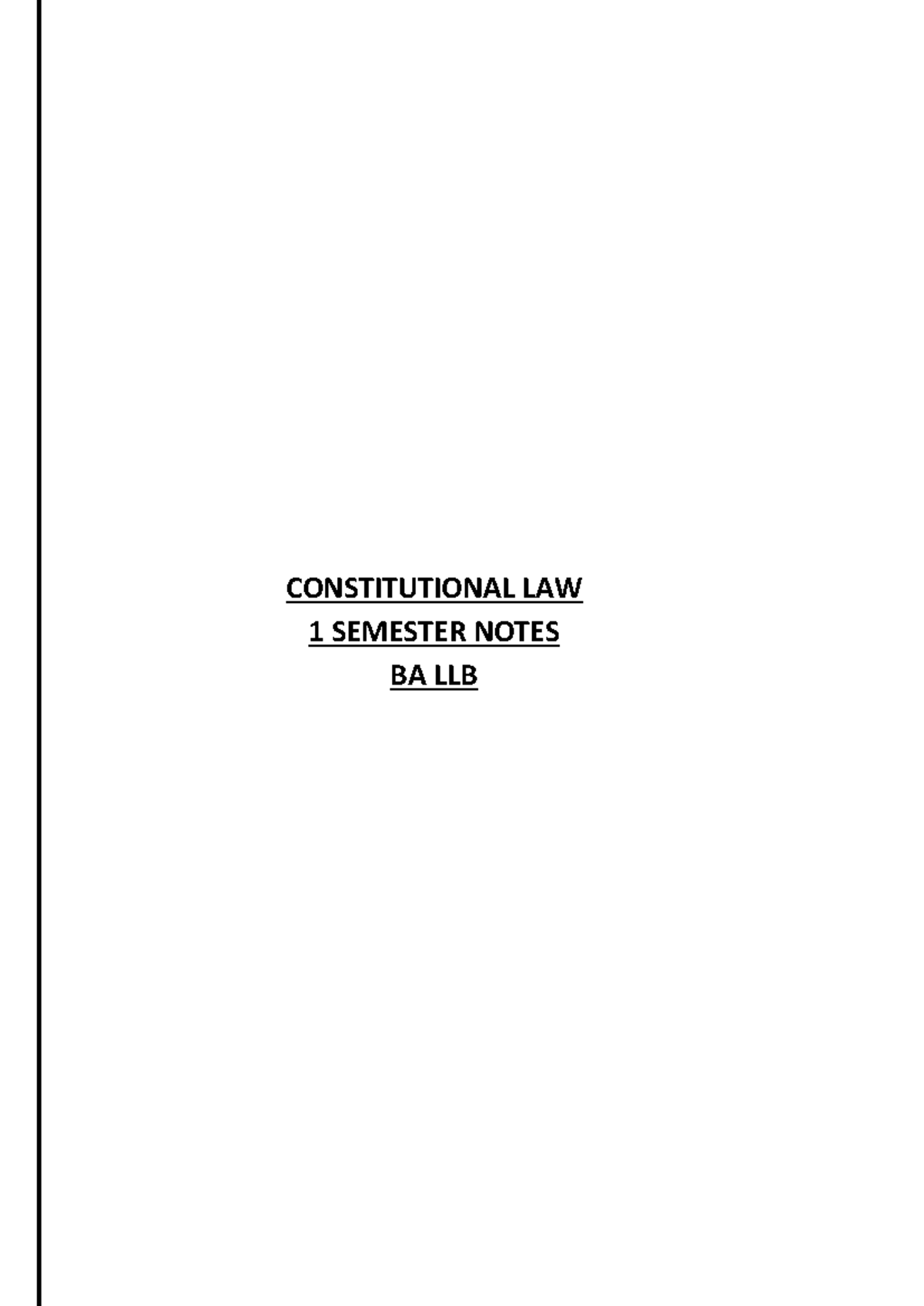 Constitutional Law 1: Key Concepts and Fundamental Rights Notes - Studocu