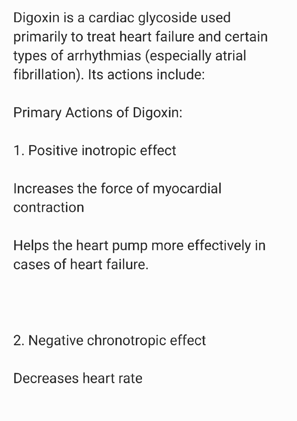 Digoxin: Cardiac Glycoside Actions & Patient Education Notes - Studocu