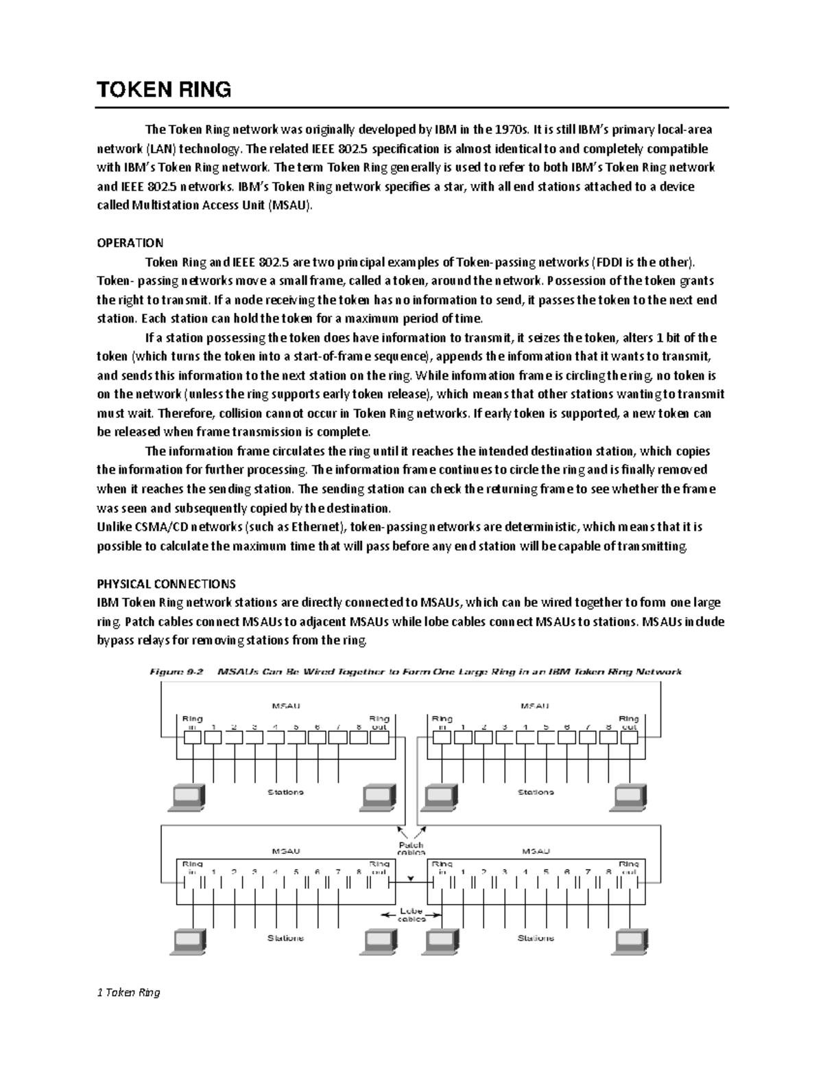 03 Token Ring - Overview of Token Ring Network Technology - Studocu