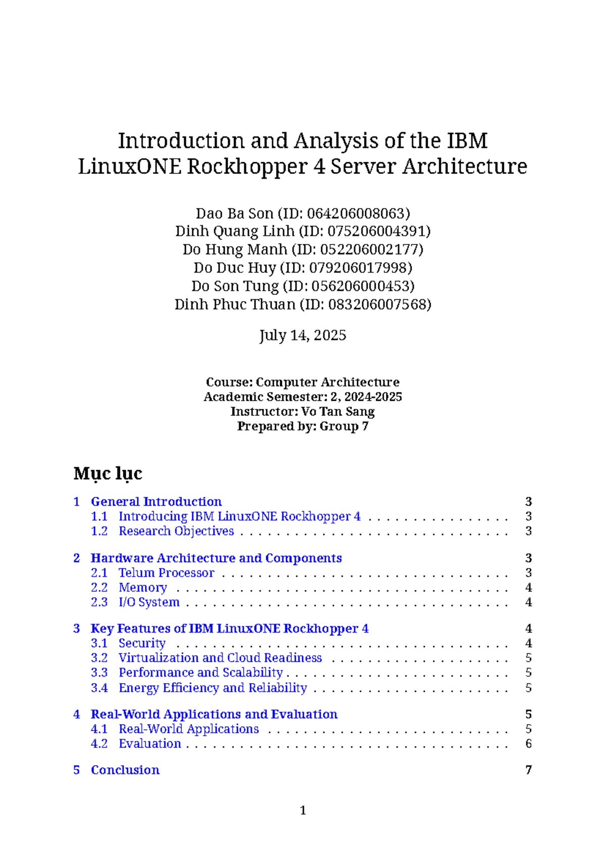Analysis of IBM LinuxONE Rockhopper 4 Server Architecture (CA 2025 ...