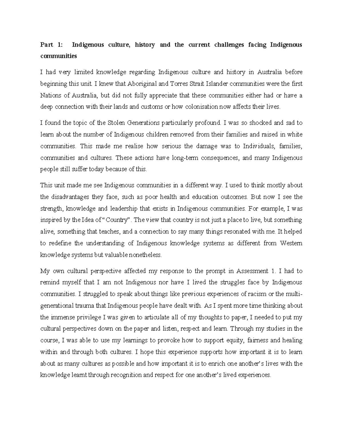 CCIB 3 Assignment: Indigenous Culture & CSR Insights - Studocu