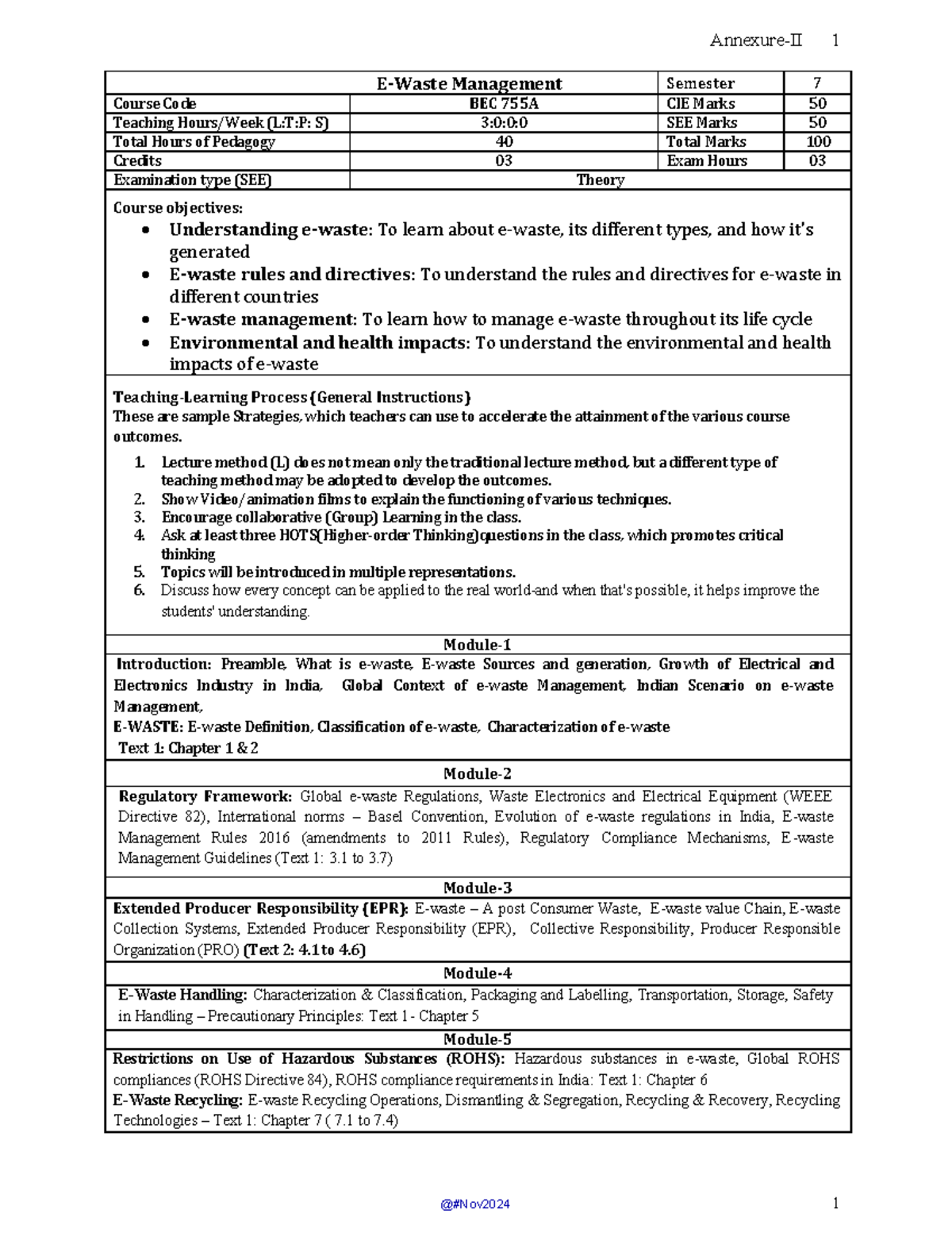 BEC 755A Management Course Syllabus: Pedagogy & Exam Details - Studocu