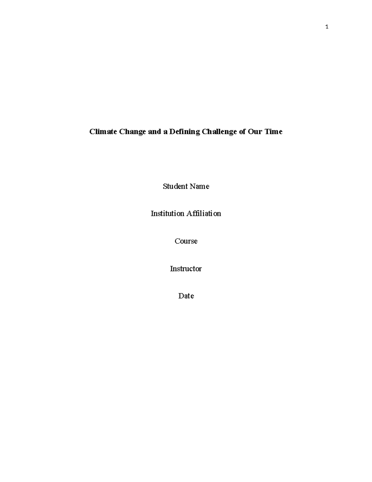 Climate Change - It refers to long-term alterations in temperature ...
