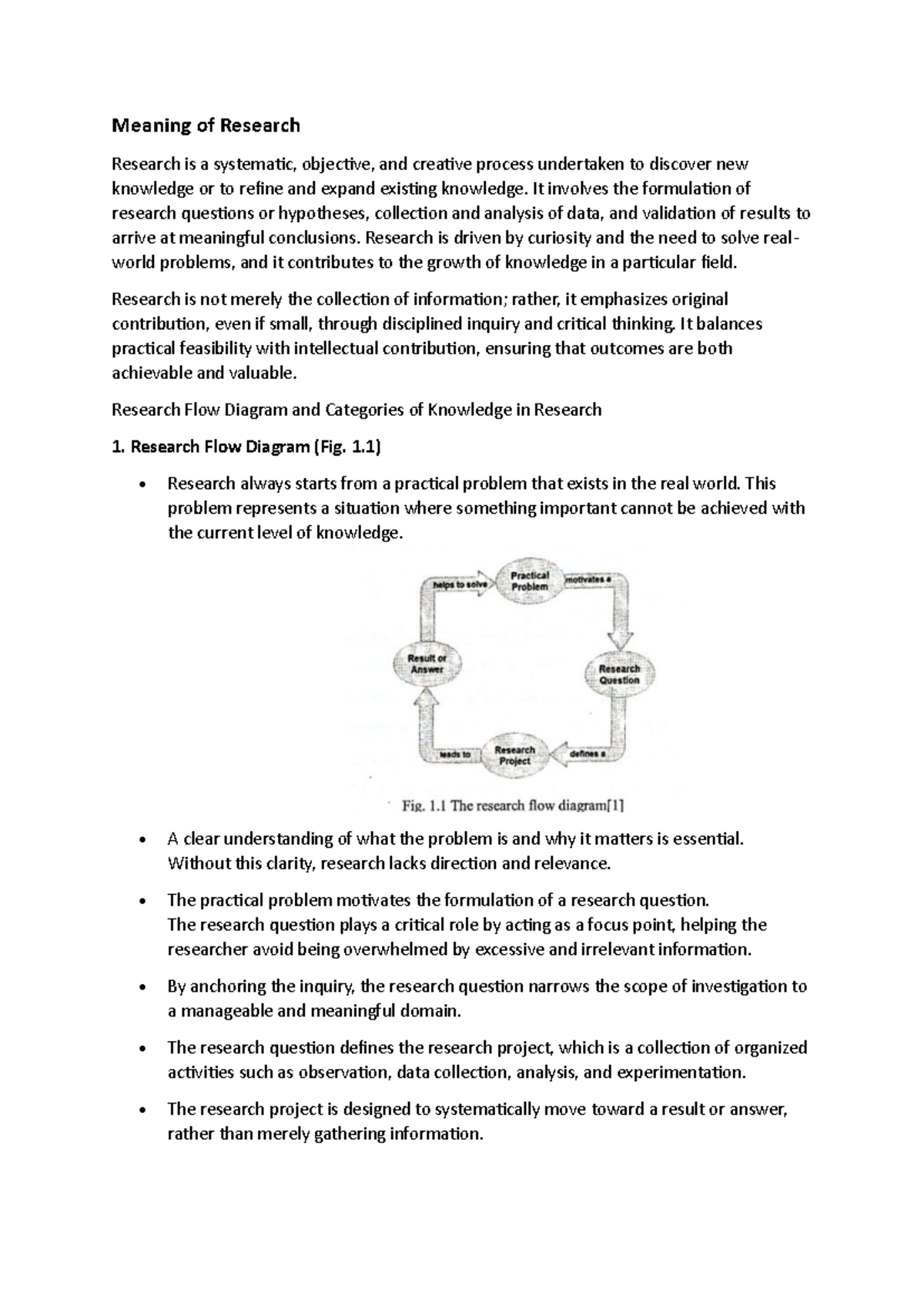 R1 - Understanding the Meaning and Ethics of Research - Studocu